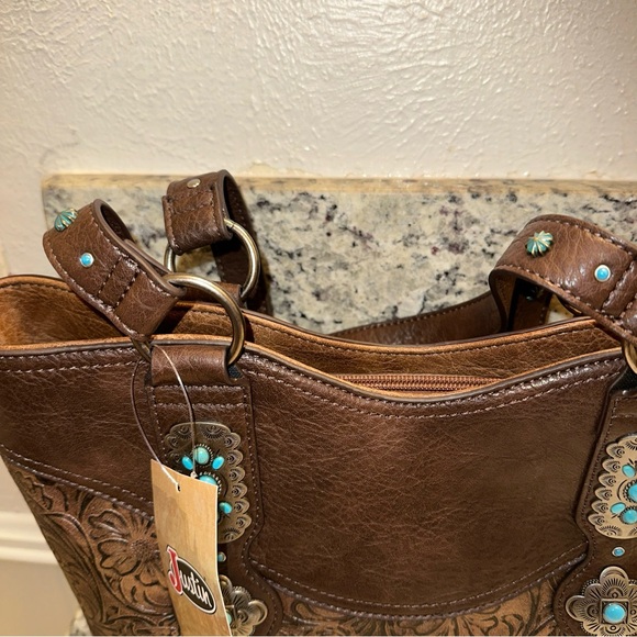 Justin Boots | Bags | Justin Boot Tote Inlay Conceal Carry Western ...